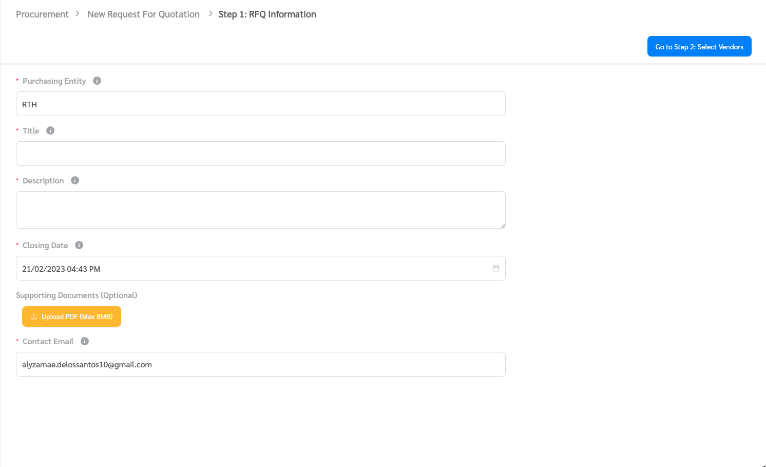 Procurement - FacilityBot - Facilities Management Software