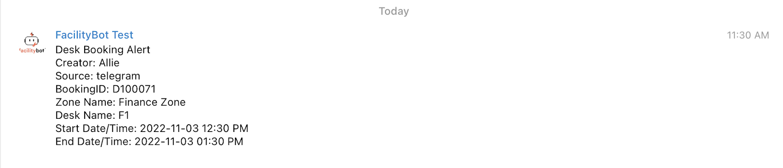 Automatically Send an Alert when Desk Booking Is Made - FacilityBot ...