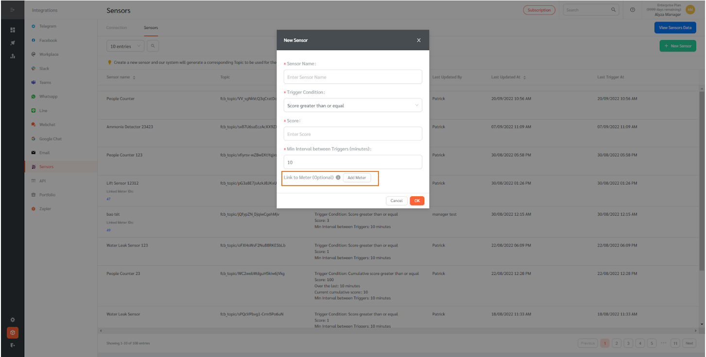 Allow IoT Sensors to Directly Populate Meter Readings - FacilityBot - Facilities Management Software