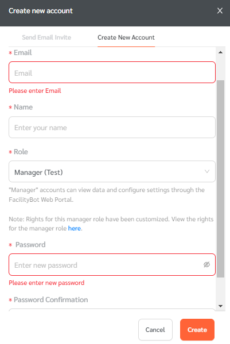 Custom Manager Roles - FacilityBot - Facilities Management Software