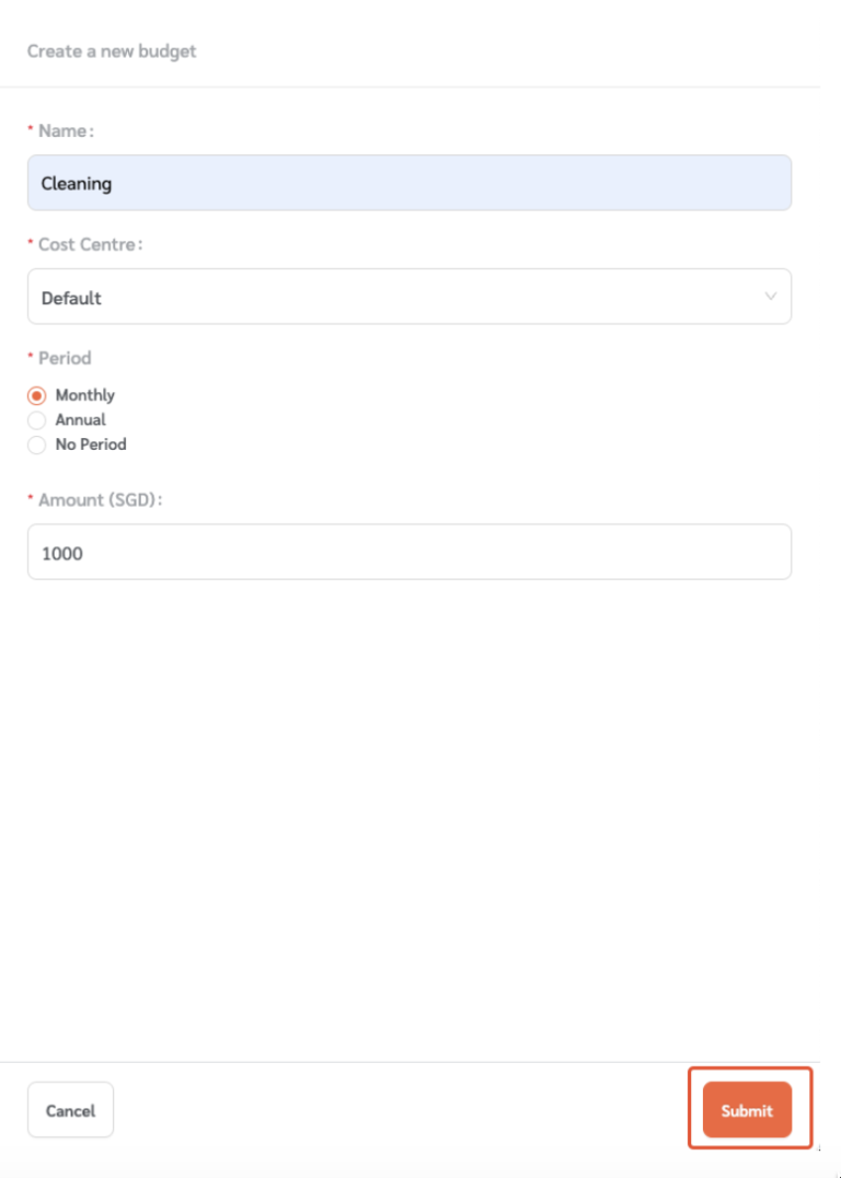 Budgets Feature - FacilityBot - Facilities Management Software