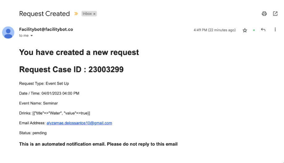 Sending Email Updates to Requestors Who Make Requests Through QR Code ...