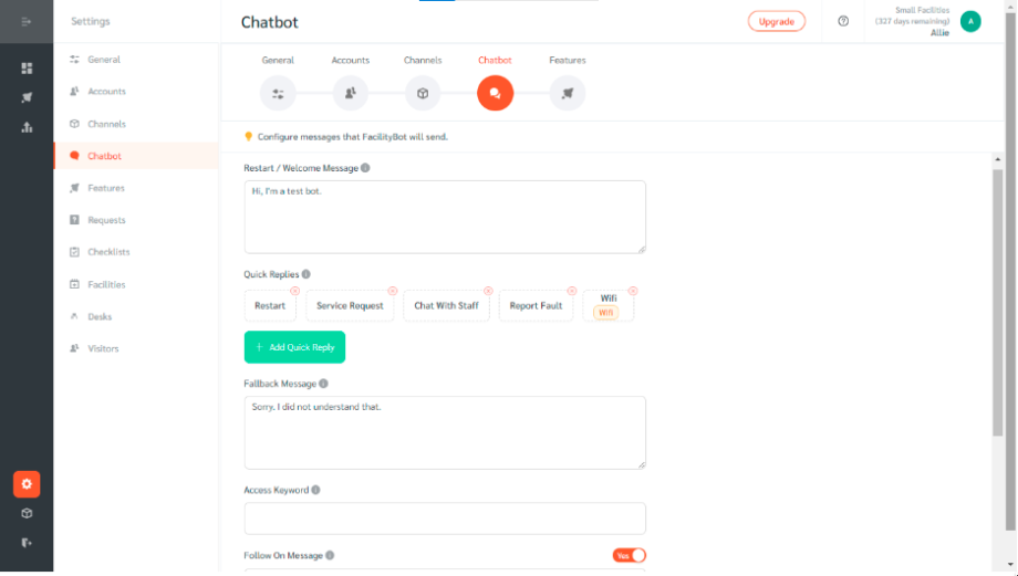Quick Start Guide - FacilityBot - Facilities Management Software