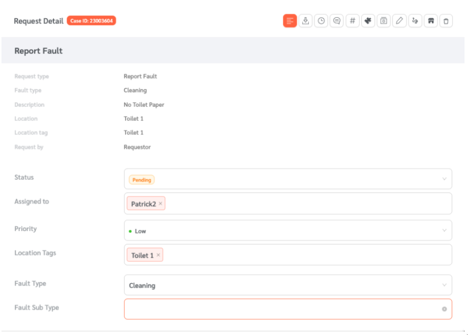 Toilet Feedback Form - FacilityBot - Facilities Management Software