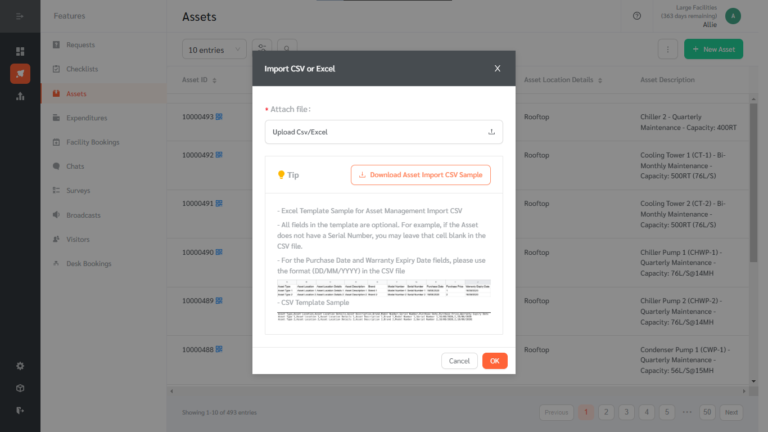 Importing Assets from CSV / Excel - FacilityBot - Facilities Management ... Importing Assets from CSV / Excel - FacilityBot - Facilities Management ...