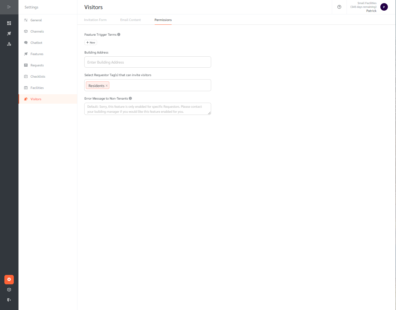 Managing Requestors - FacilityBot - Facilities Management Software