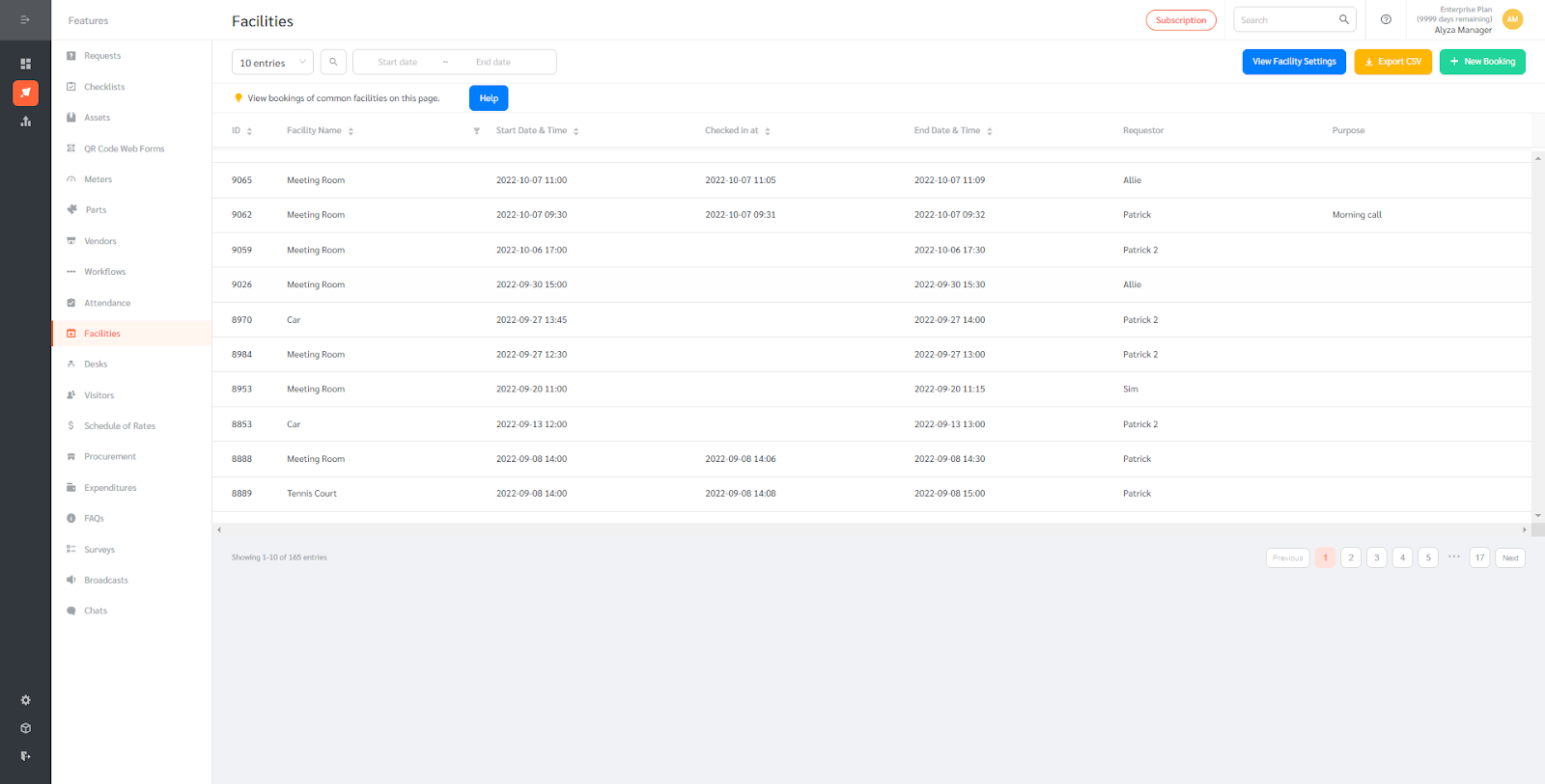 Room Booking Tablet Display - FacilityBot - Facilities Management Software