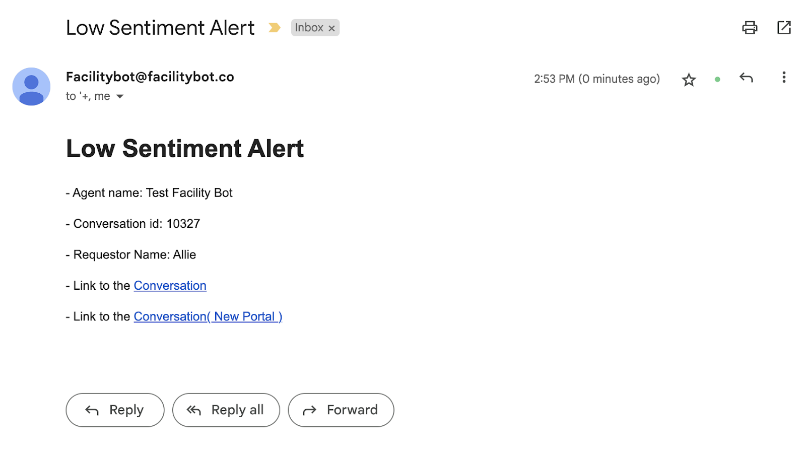 Automatically Send an Email if a Requestor’s Sentiment is Low ...