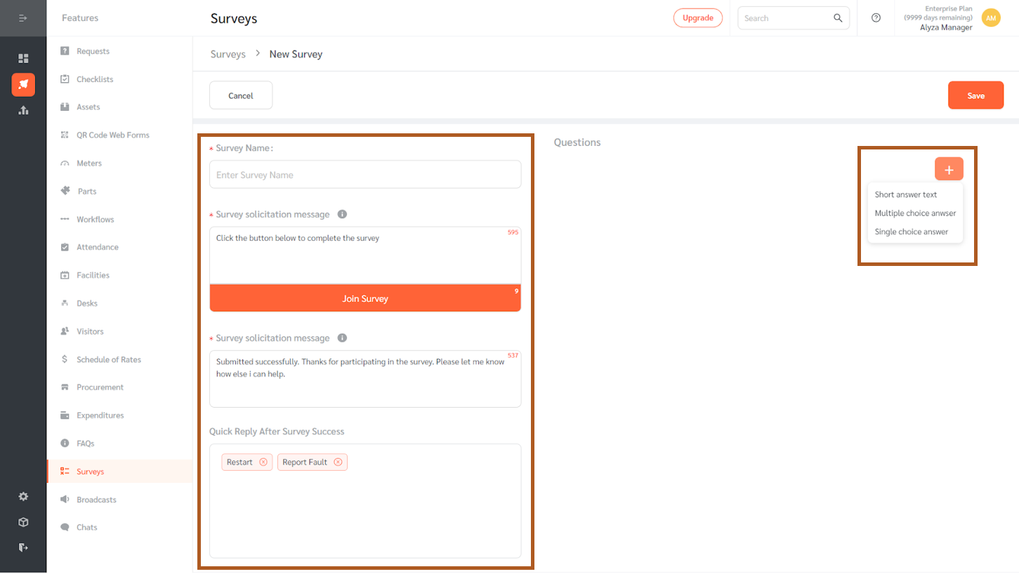 Survey QR Code - FacilityBot - Facilities Management Software