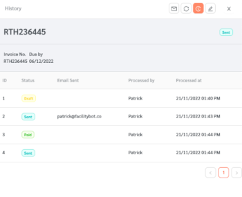 Billing Feature - FacilityBot - Facilities Management Software