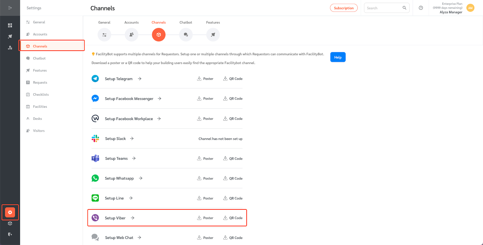 Integrating Viber with FacilityBot - FacilityBot - Facilities Management Software
