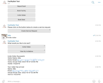 Visitor Tablet Display - FacilityBot - Facilities Management Software