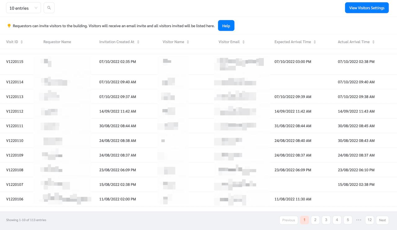 Visitor Tablet Display - FacilityBot - Facilities Management Software