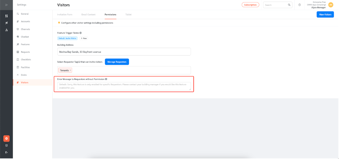 Configuring Permissions To Allow Requestors to Invite Visitors ...