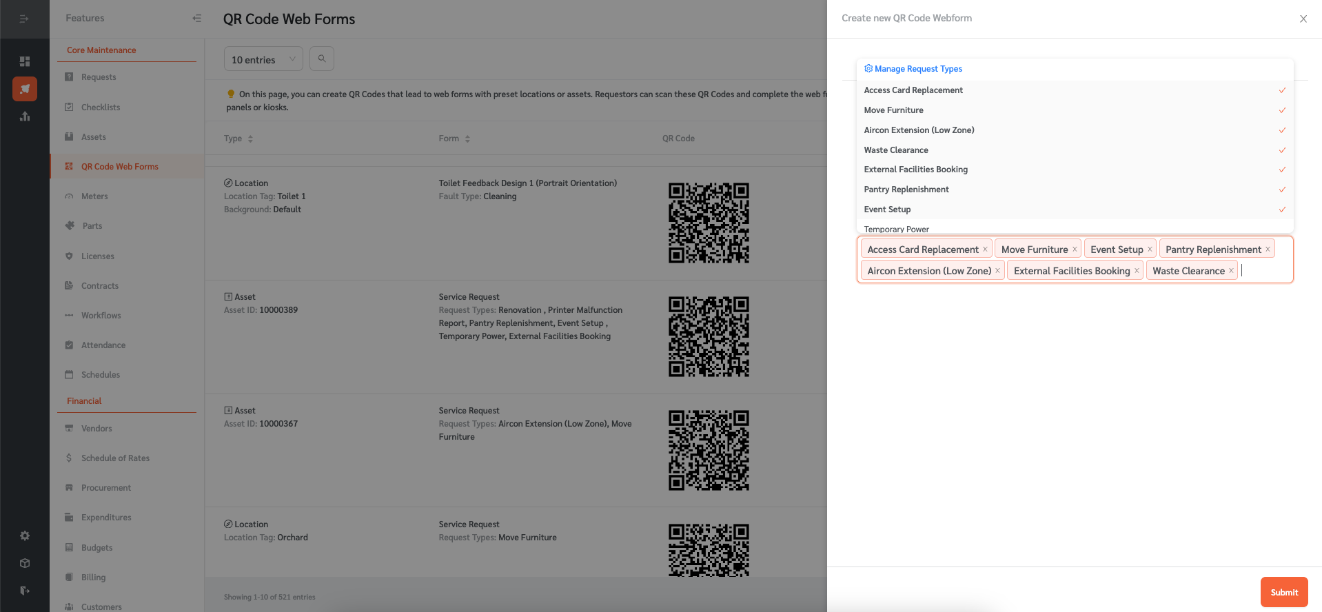 QR Code Web Forms - FacilityBot - Facilities Management Software
