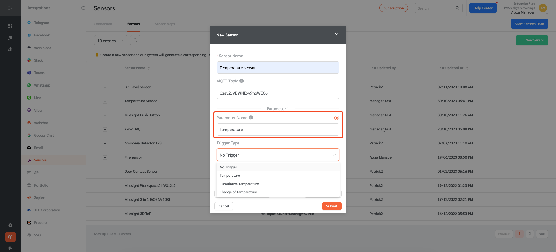 Sensors - FacilityBot - Facilities Management Software