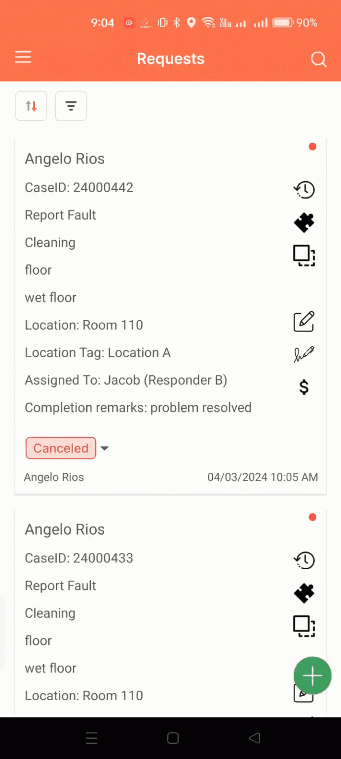 Creating a New Request by Scanning the Asset QR Code using the ...