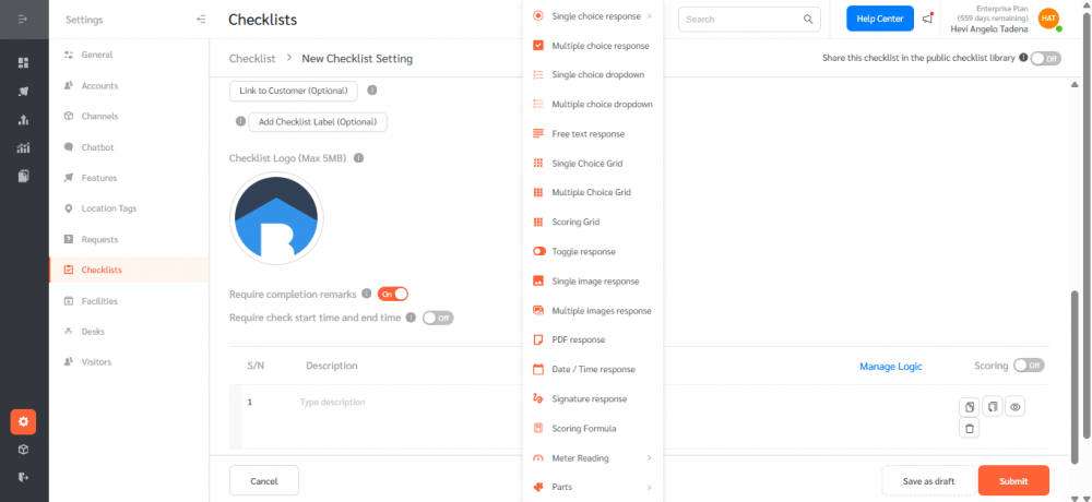 [Checklists] Allow auto creation of Corrective Requests based on ...